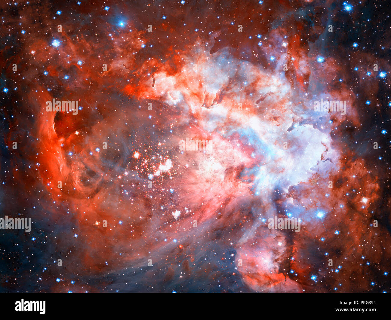 Colorful space nebula with stars. Elements of this image furnished by ...