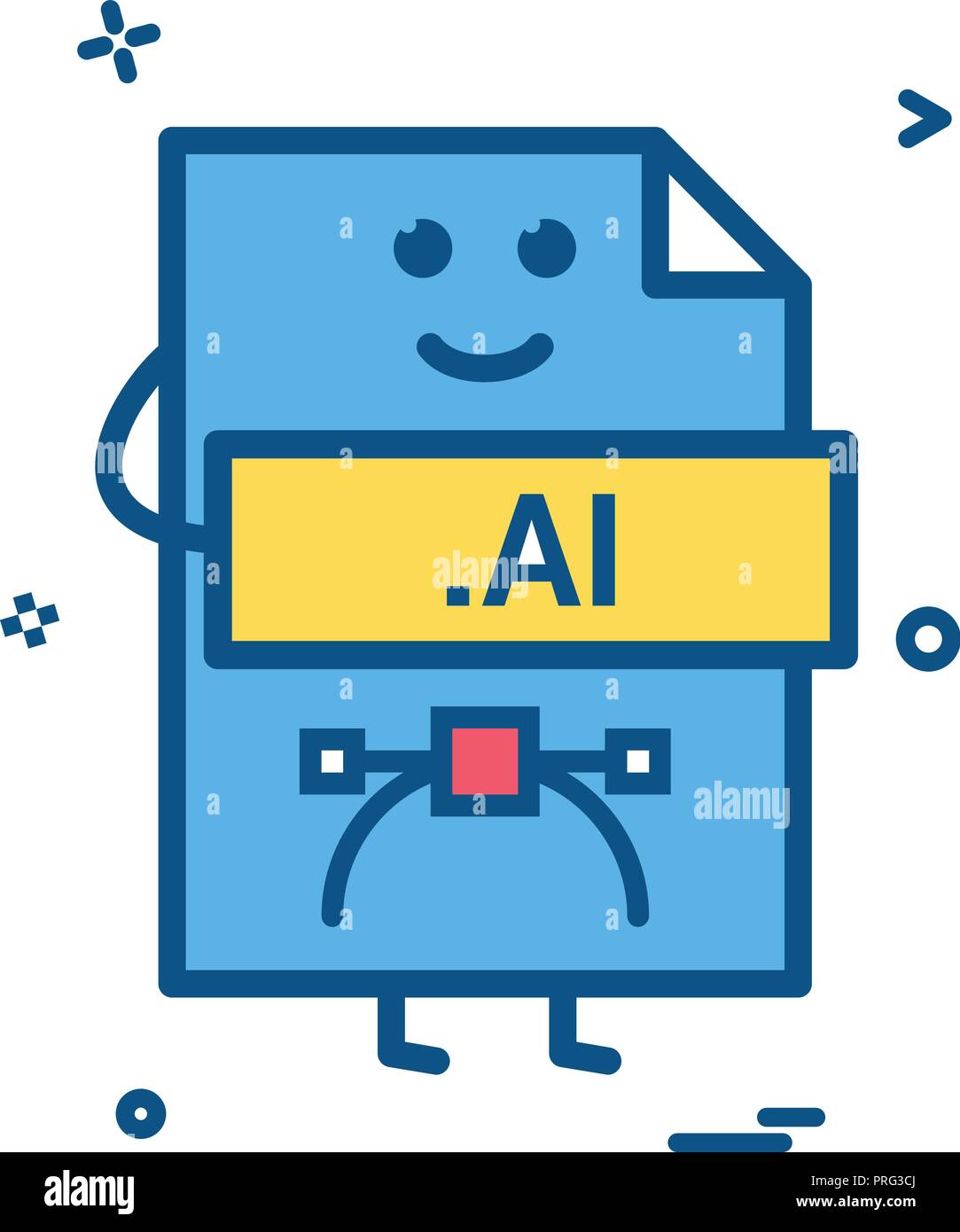 Computer Ai File Format Type Icon Vector Design Stock Vector Image