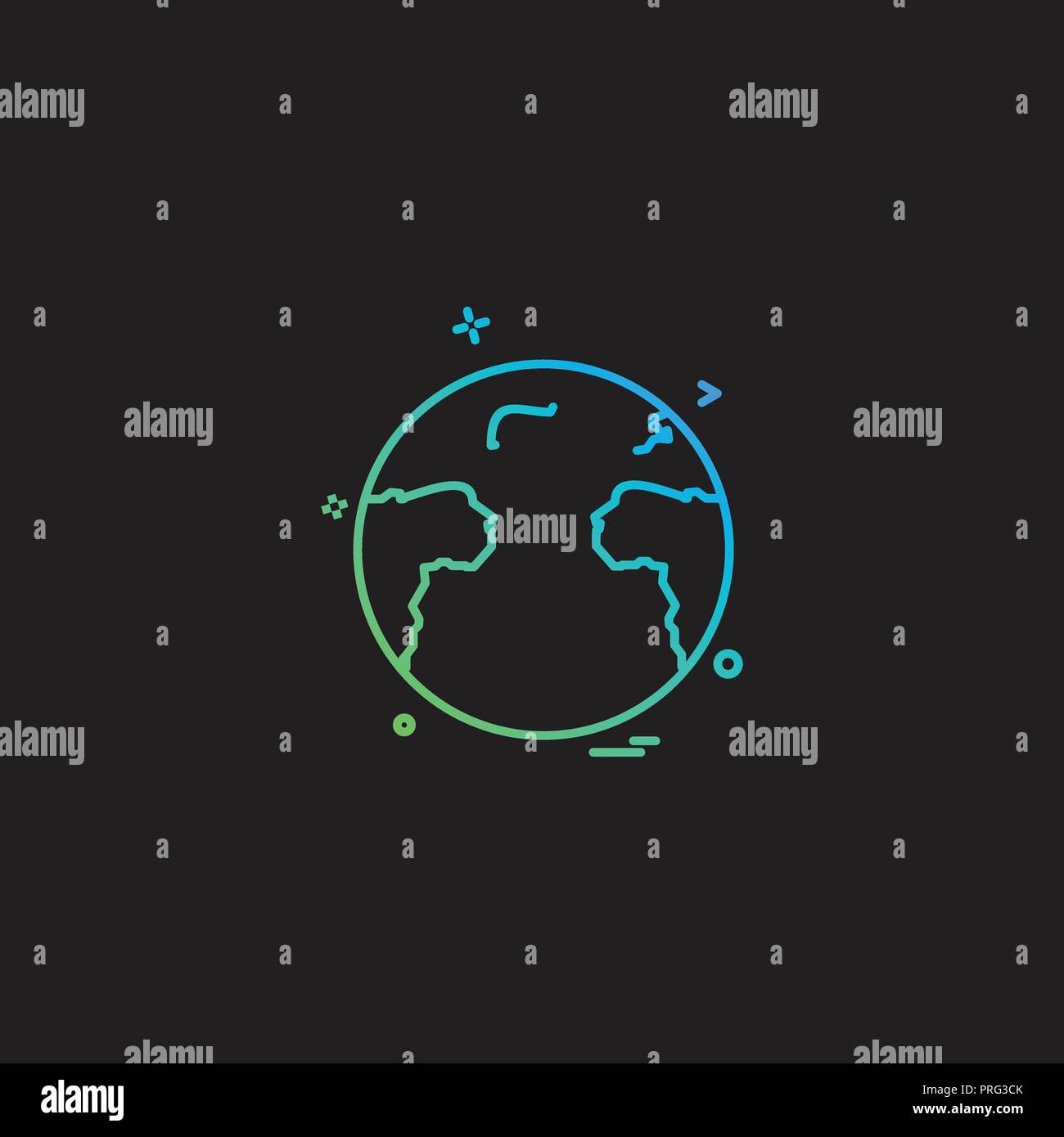 World map icon design vector Stock Vector Image & Art - Alamy