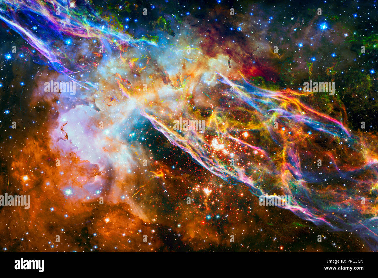 Colorful nebula in outer space. Elements of this image furnished by ...
