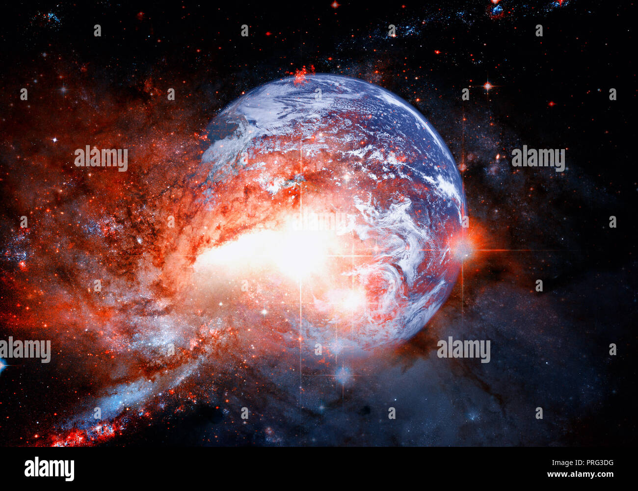 Planet earth in outer space. Elements of this image furnished by NASA ...