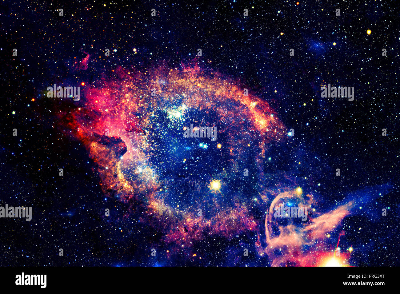 Bright galaxy with stars in outer space. Elements of this image ...