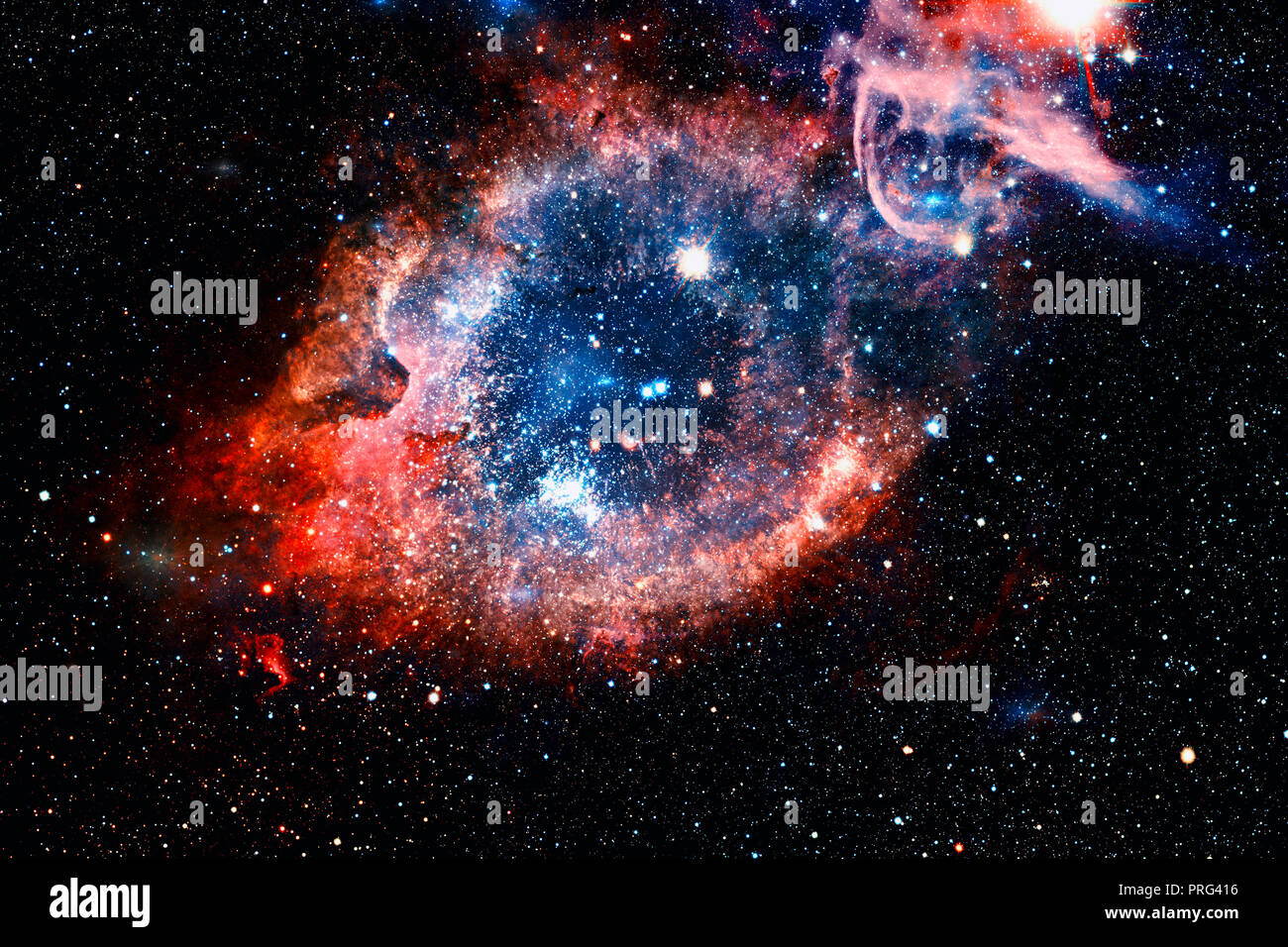 Bright galaxy with stars in outer space. Elements of this image ...