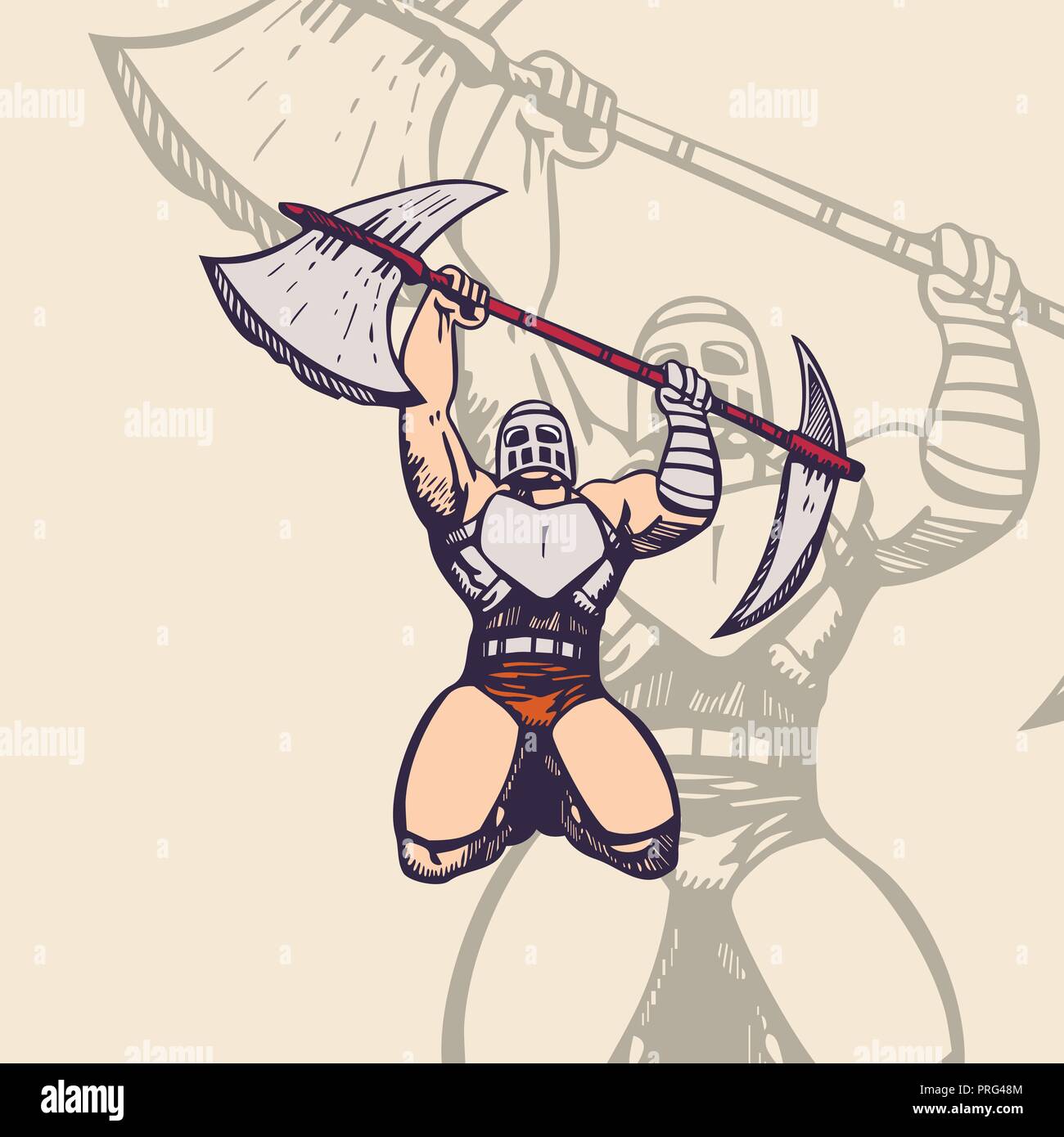 trojan army mascot. cartoon character Vector Illustration Stock Vector ...