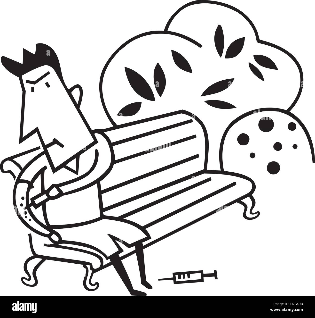 Injecting drug addict Stock Vector Images - Alamy