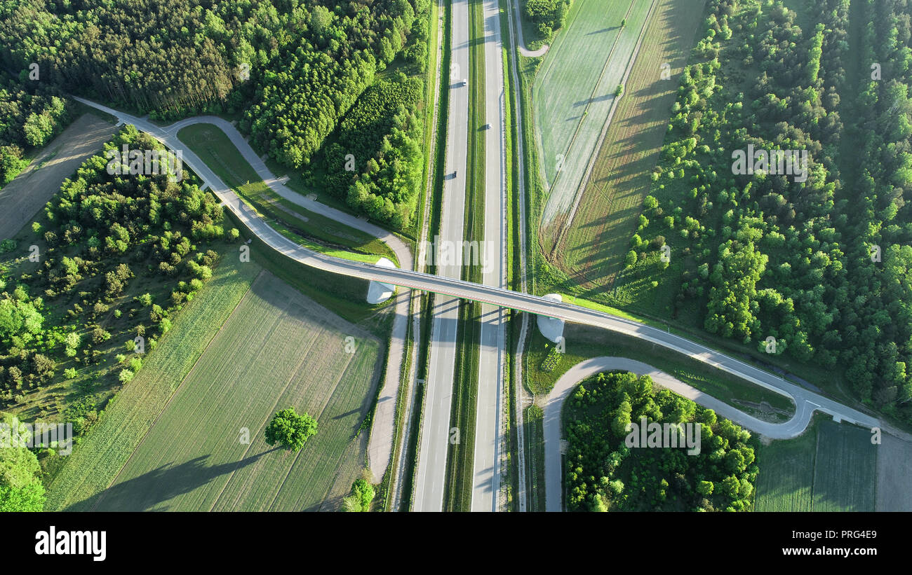 Highway From Drone Stock Photo Alamy