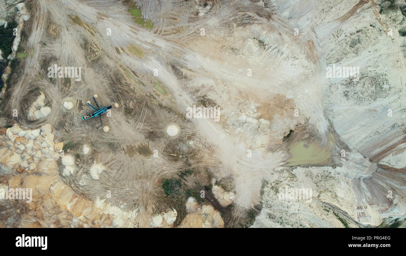 Drone landscape - Sand mine seen from the air Stock Photo - Alamy