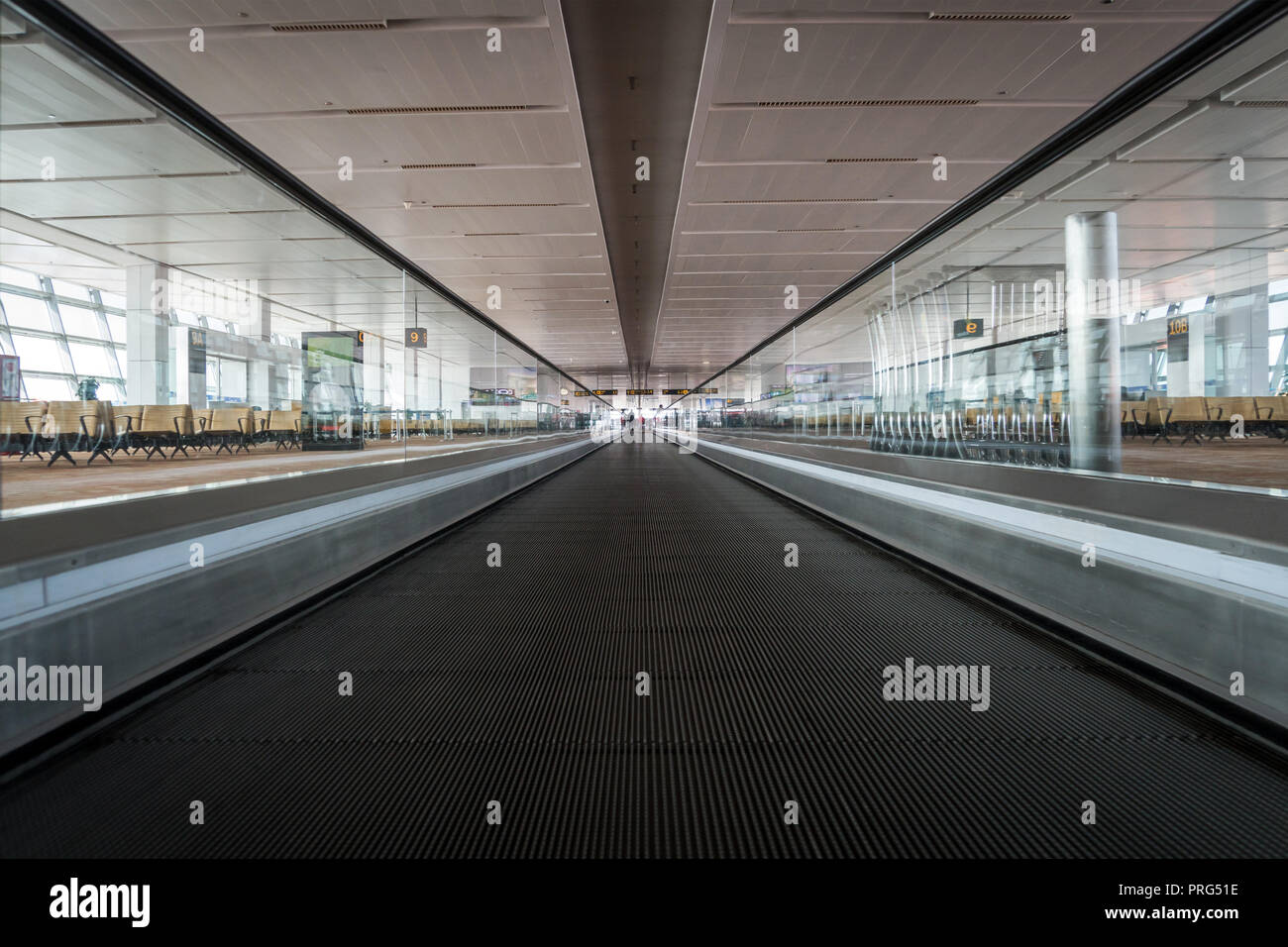 travelator part. concept of the movement path. Moving waklway in the ...