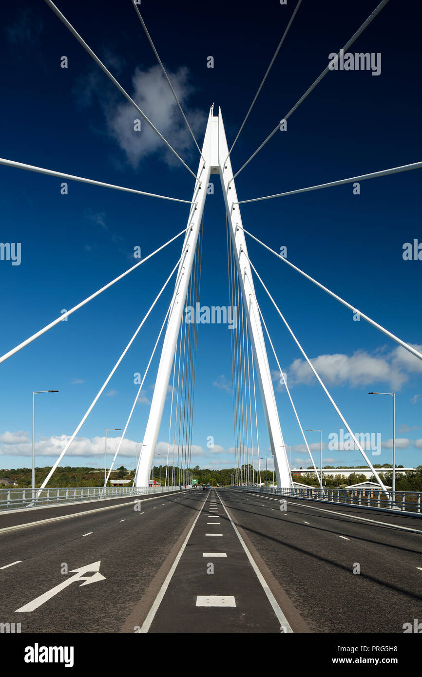 Northern Spire bridge over the River Wear, Sunderland, Tyne & Wear ...