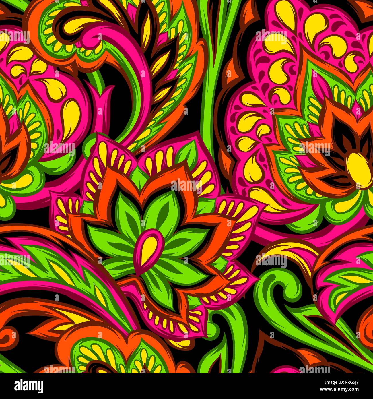 Mehndi indian henna seamless pattern hi-res stock photography and ...