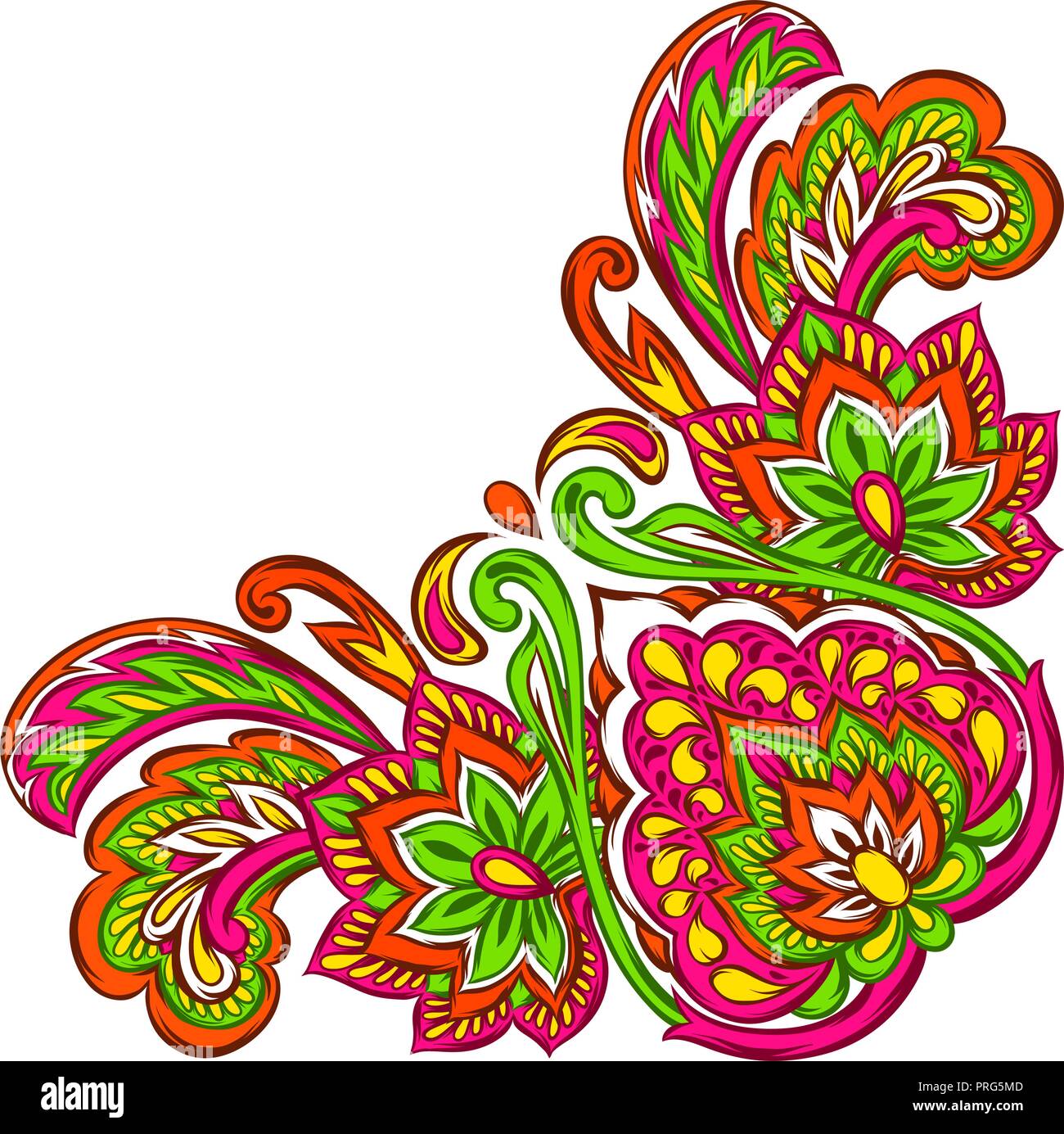 Indian corner border pattern hi-res stock photography and images - Alamy