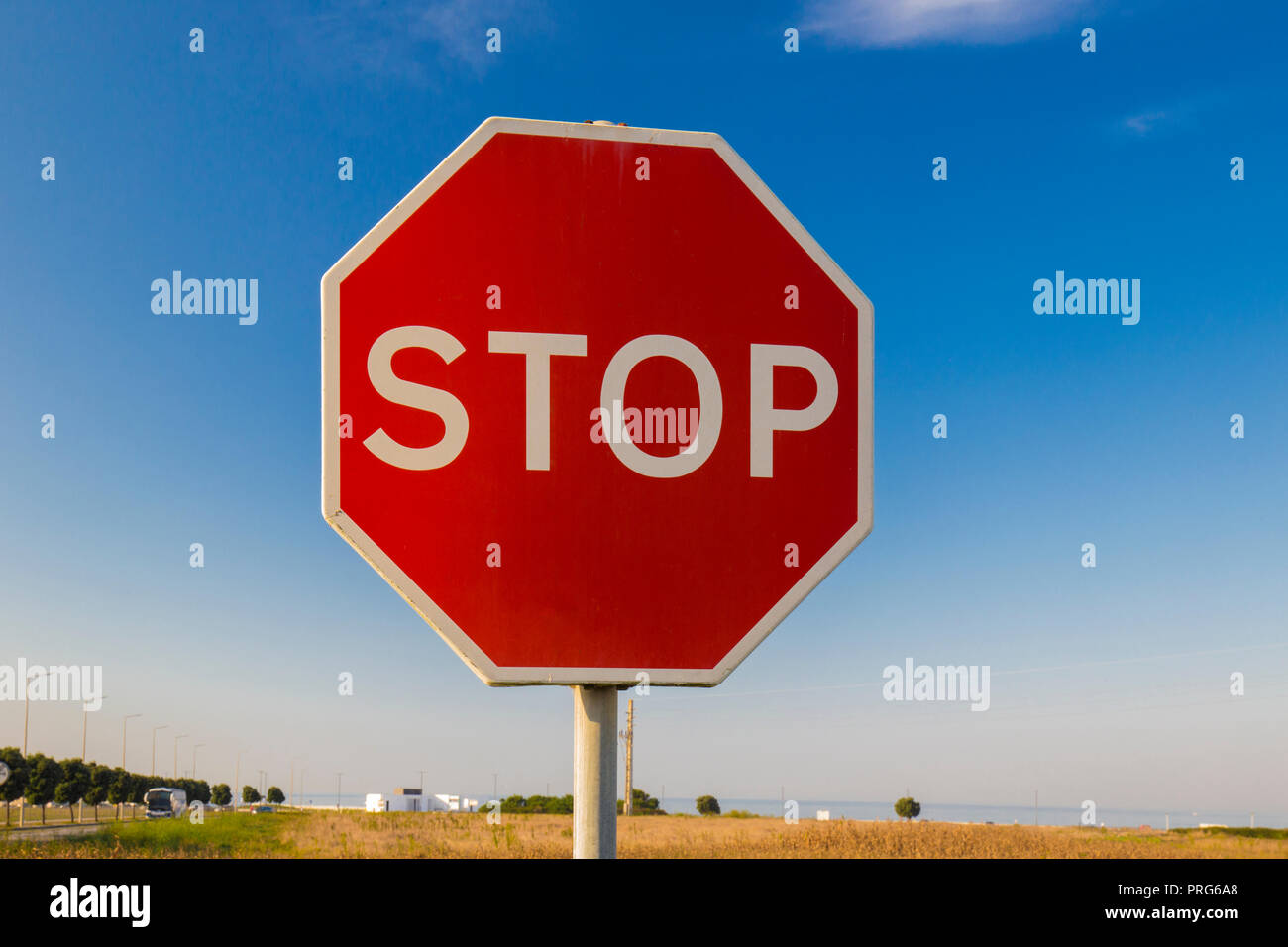 Stop sign. (Traffic stop sign Stock Photo - Alamy