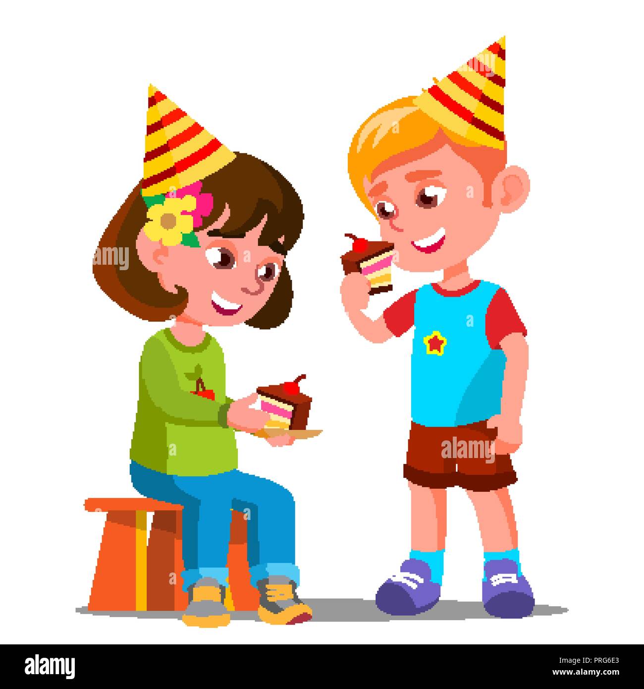 Boy eat chocolate Cut Out Stock Images & Pictures - Alamy
