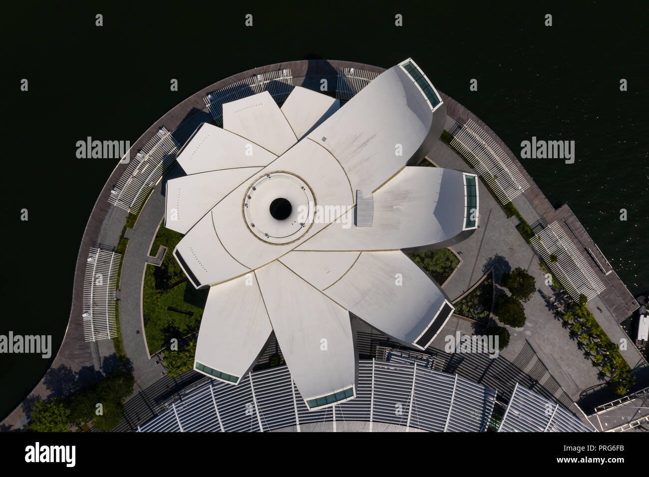 Aerial view of Art Science Museum architecture design, Singapore Stock ...