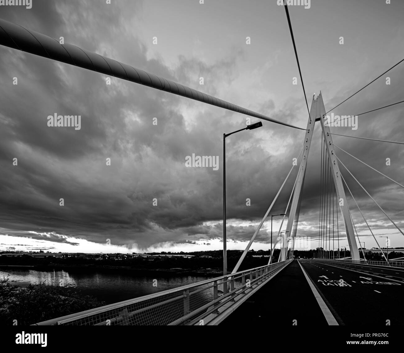 Northern Spire bridge over the River Wear, Sunderland, Tyne & Wear ...