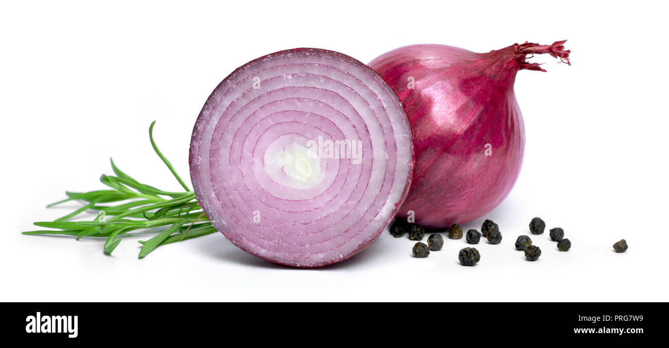 Beautiful fresh red onions, group of objects or cooking ingredients ...