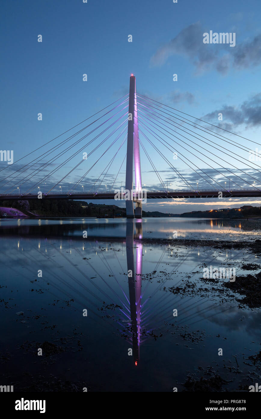 Northern Spire bridge over the River Wear, Sunderland, Tyne & Wear ...