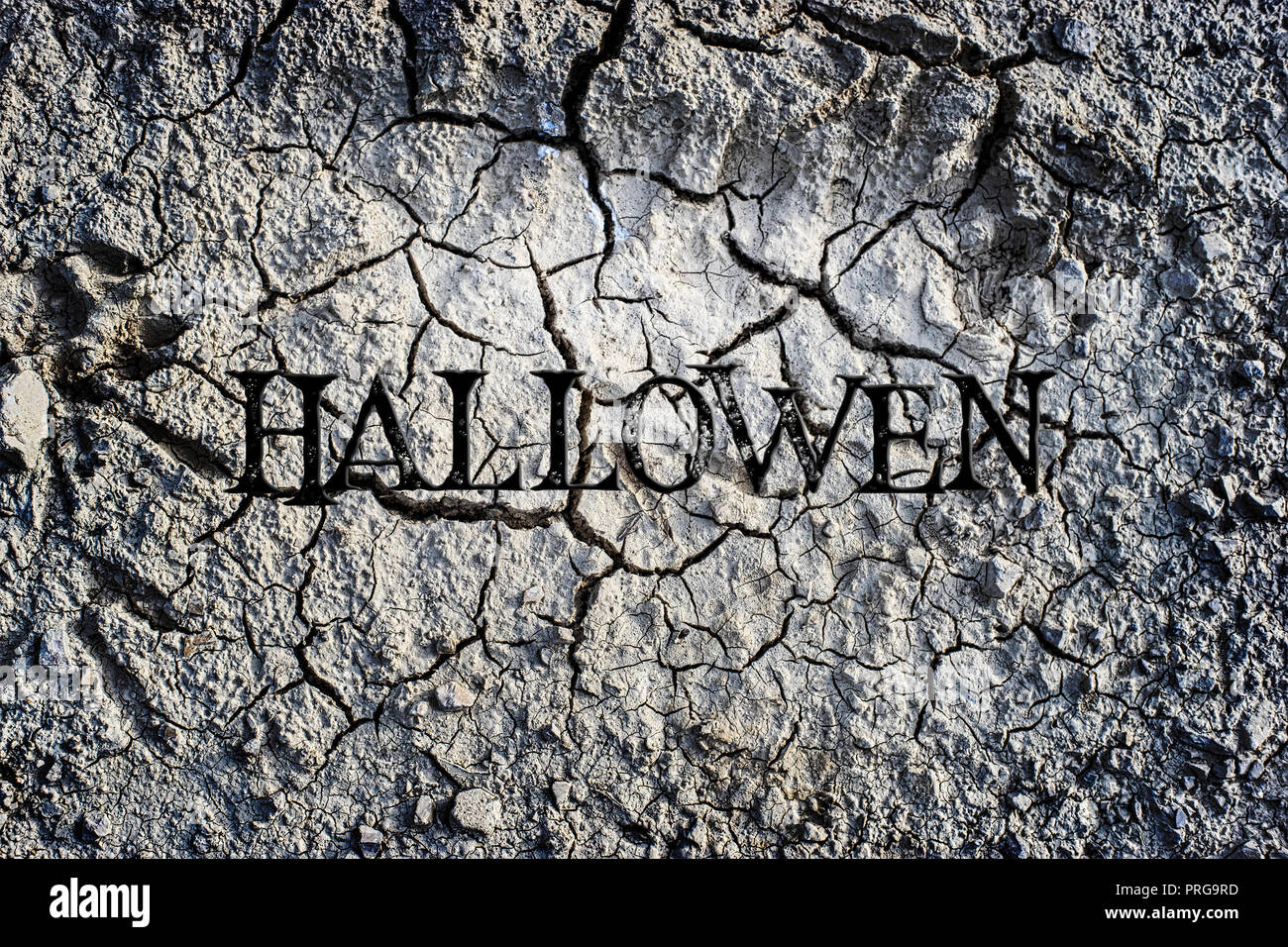 Texture for halloween of gray arid soil Stock Photo - Alamy
