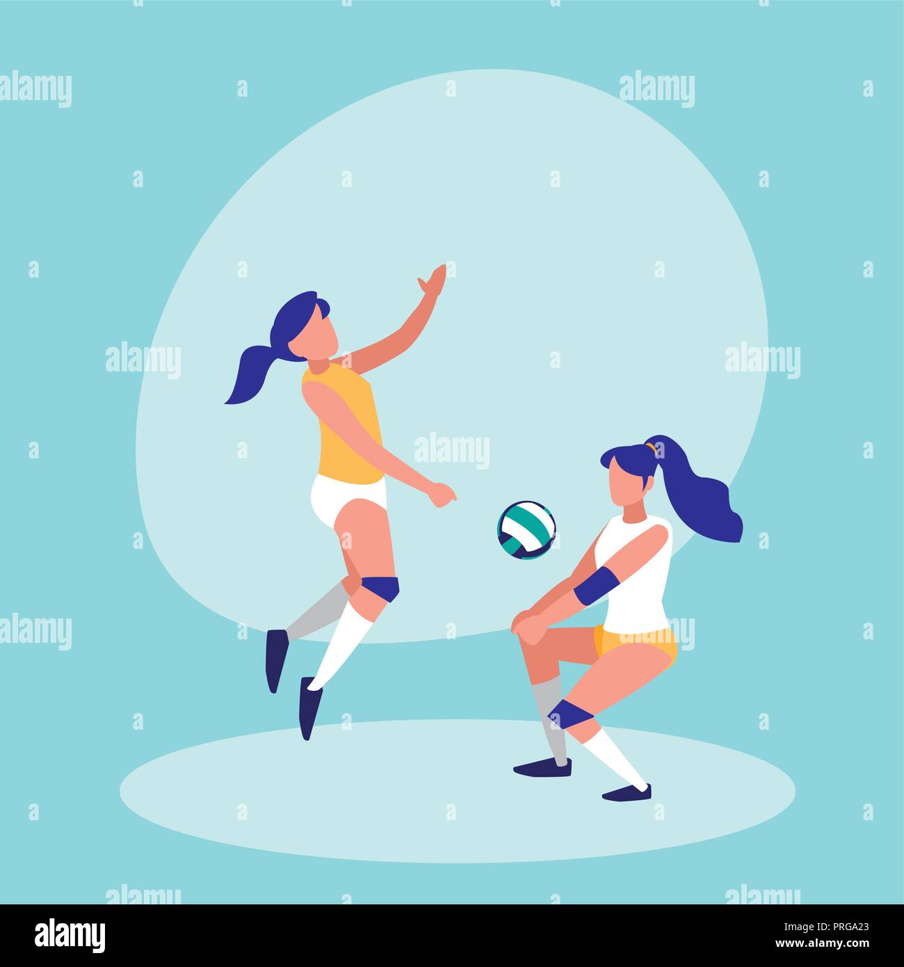 Volleyball team women Stock Vector Images - Alamy