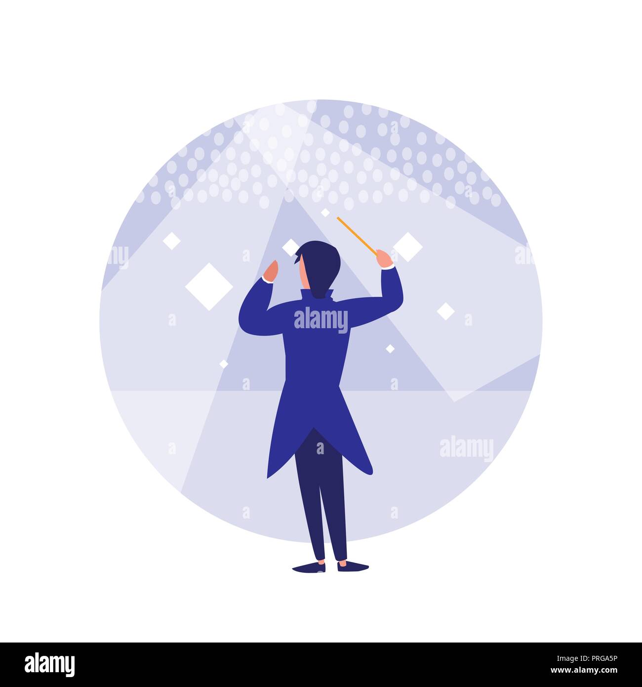 orchestra director avatar character vector illustration design Stock ...