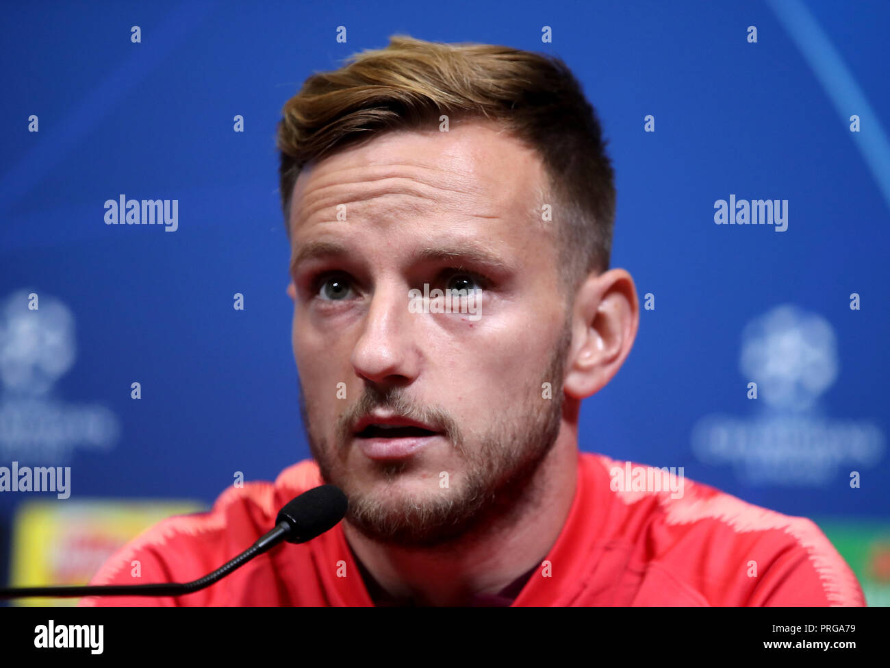 Barcelona's Ivan Rakitic during a press conference at Wembley Stadium ...