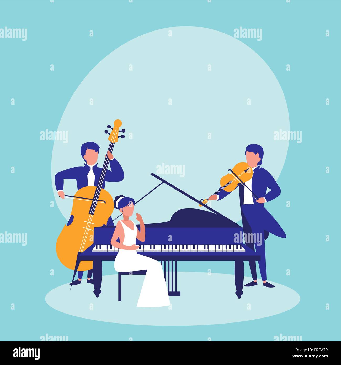 Woman playing musical instruments Stock Vector Images - Alamy