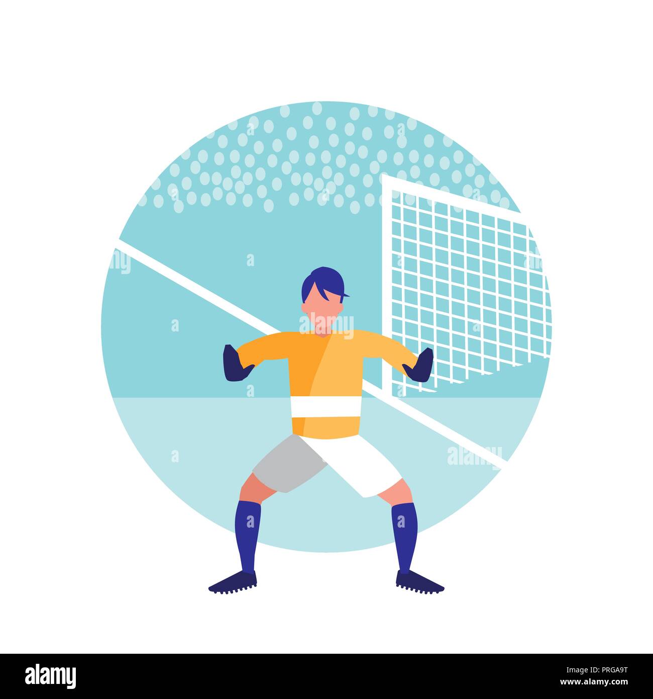 goalkeeper football avatar character vector illustration design Stock ...