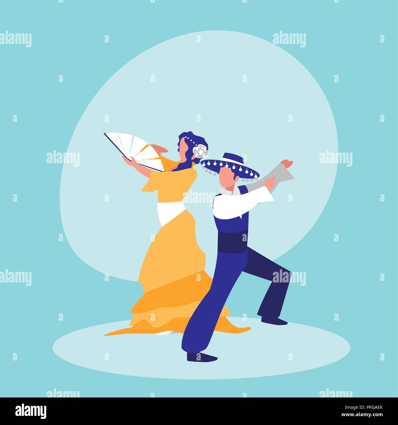 flamenco dancers couple isolated icon vector illustration design Stock ...