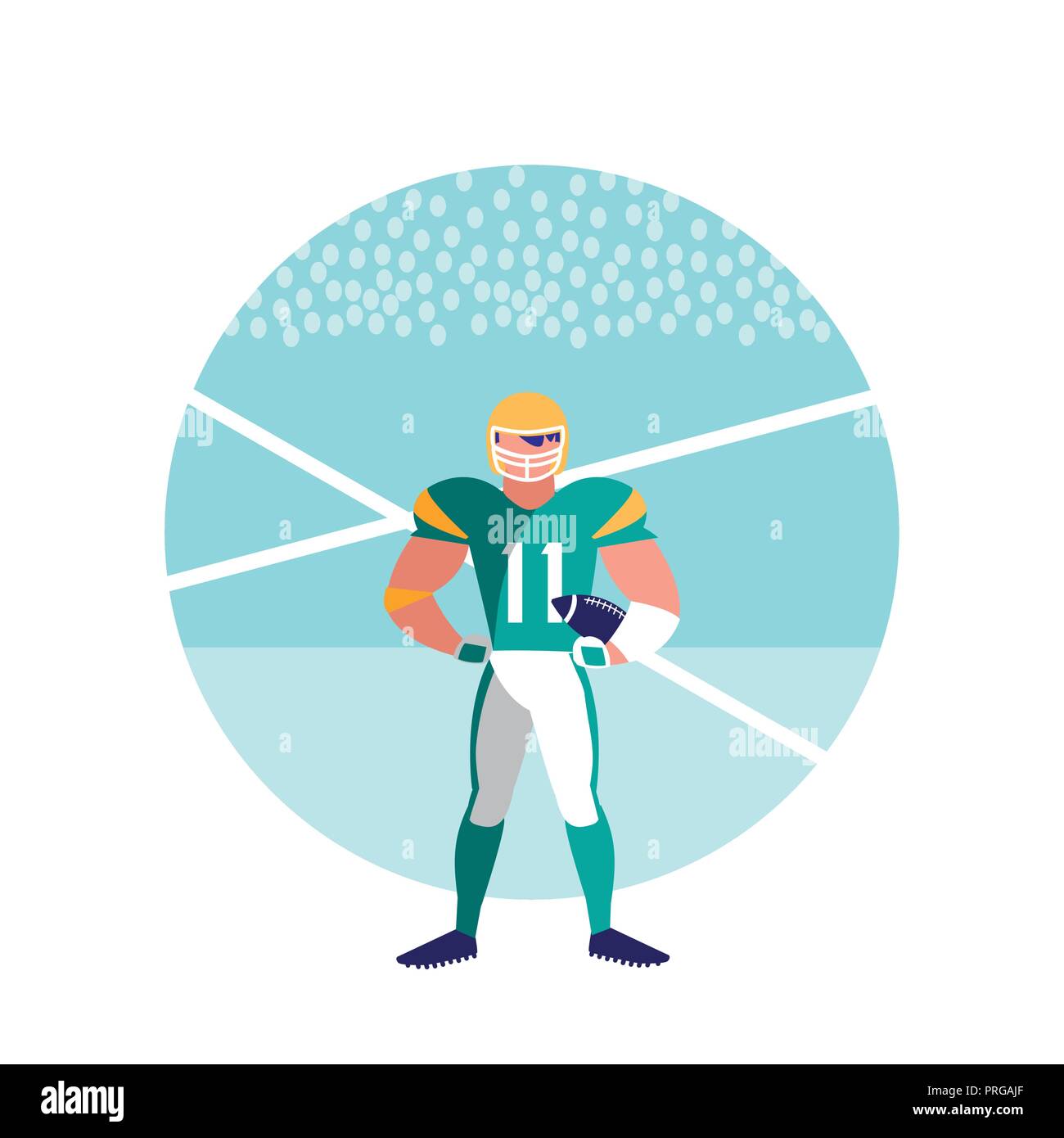 american football player man vector illustration design Stock Vector ...