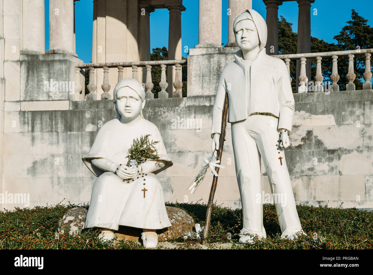 Fatima, Portugal - Sept 27, 2018: Statues of st. Francisco and Jacinta ...