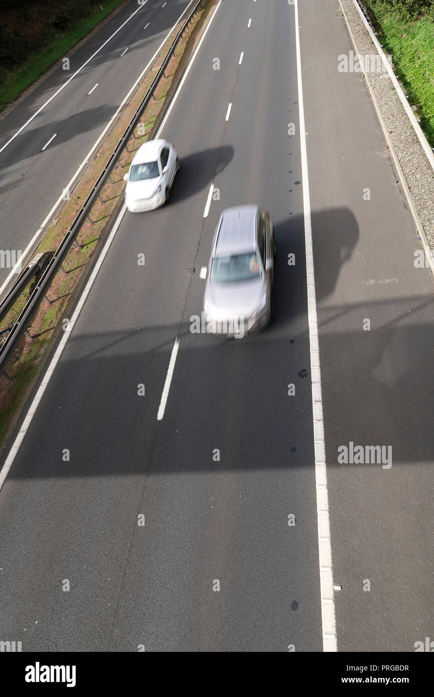 Traffic on M9 motorway at Stirling Stock Photo - Alamy