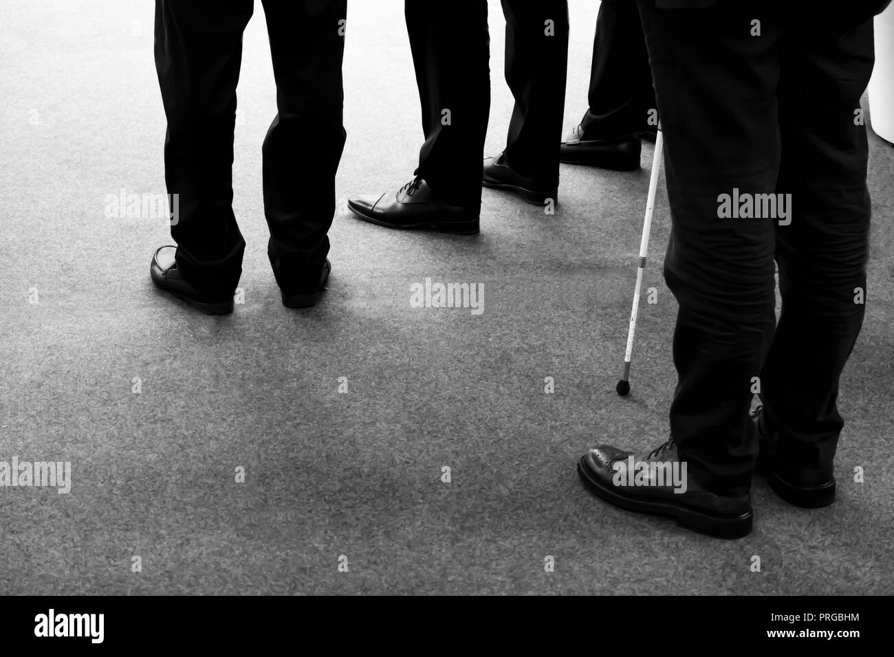 Blind man with a white stick hi-res stock photography and images - Alamy