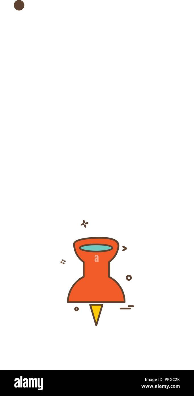 Pin icon design vector Stock Vector Image & Art - Alamy