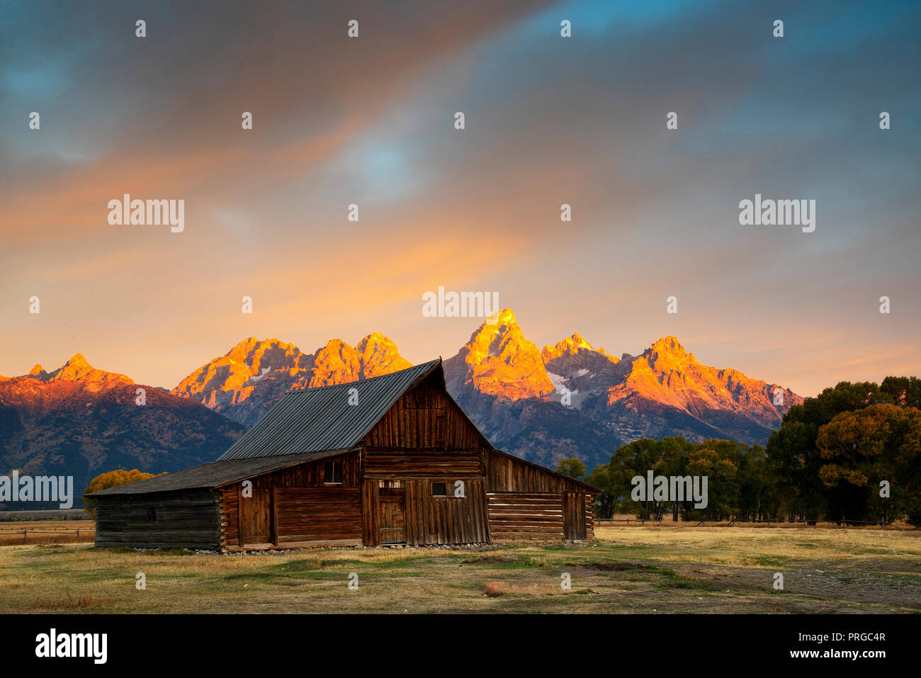 One of the Moulton Barns on Mormon Row at Grand Teton National Park ...