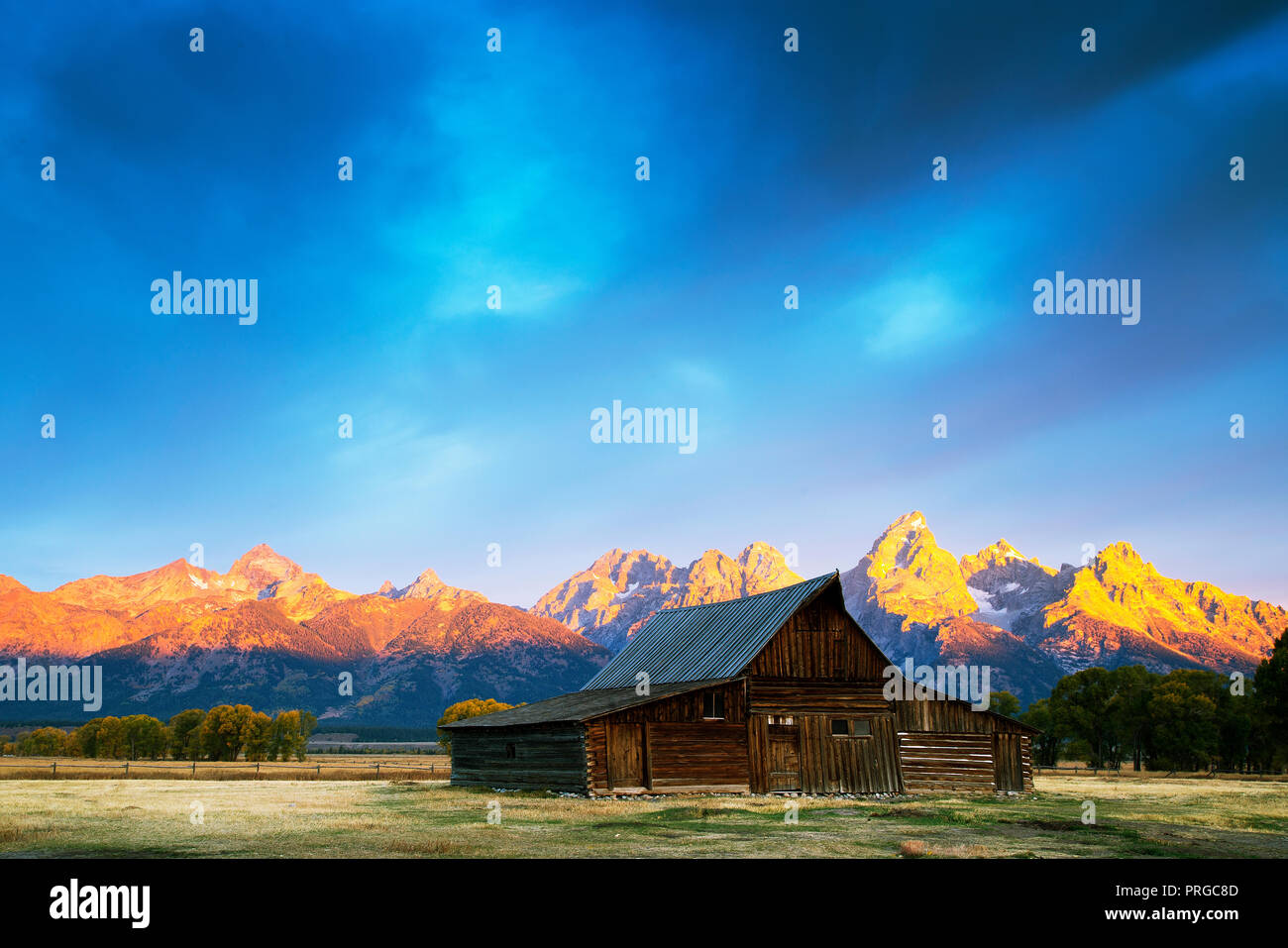 One of the Moulton Barns on Mormon Row at Grand Teton National Park ...
