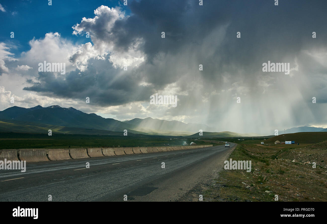 Suusamyr Valley , Mountain landscape. Kyrgyzstan Stock Photo - Alamy