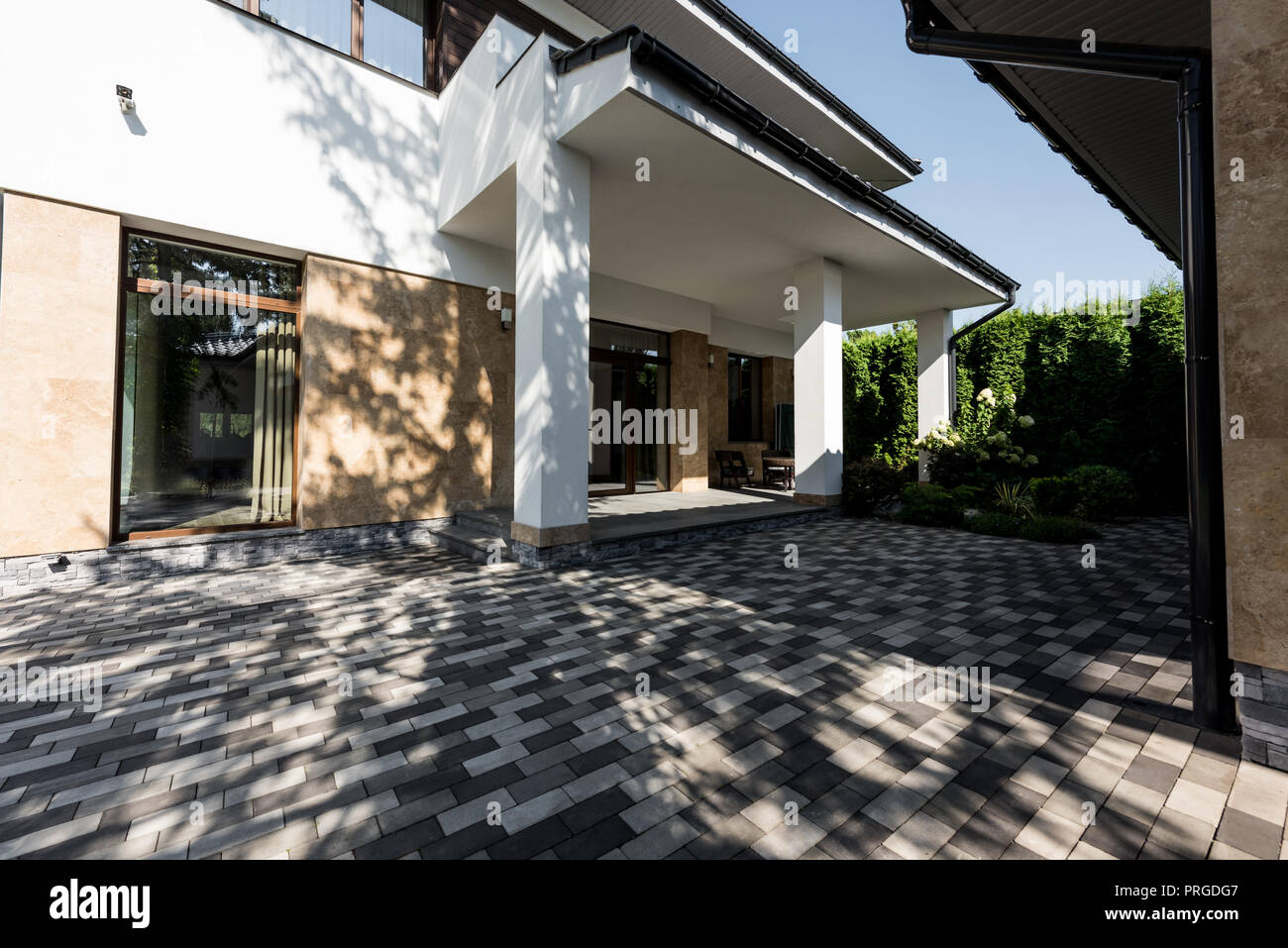 exterior view of contemporary house with natural light Stock Photo - Alamy