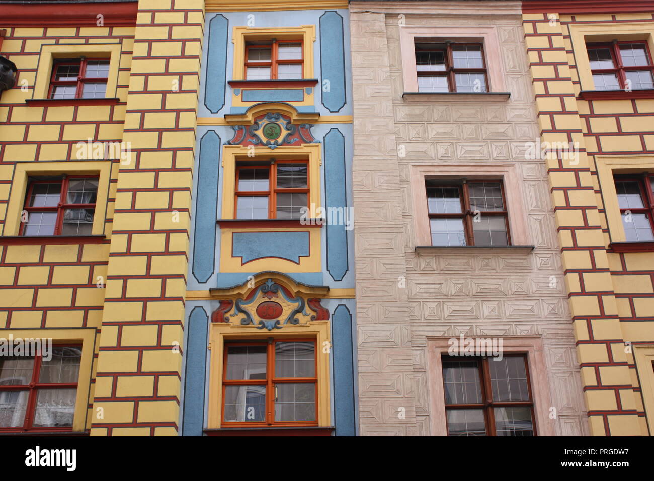Colourful town houses in Wroclaw, Poland Stock Photo - Alamy