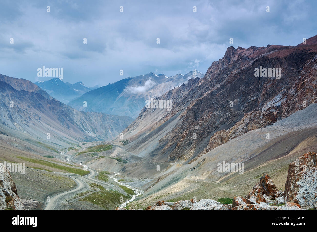 Barskoon Gorge, Beautiful view of the mountains, Kyrgyzstan, Central ...