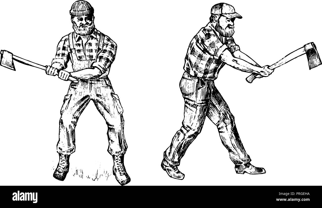 Woodcutter Stock Vector Images - Alamy