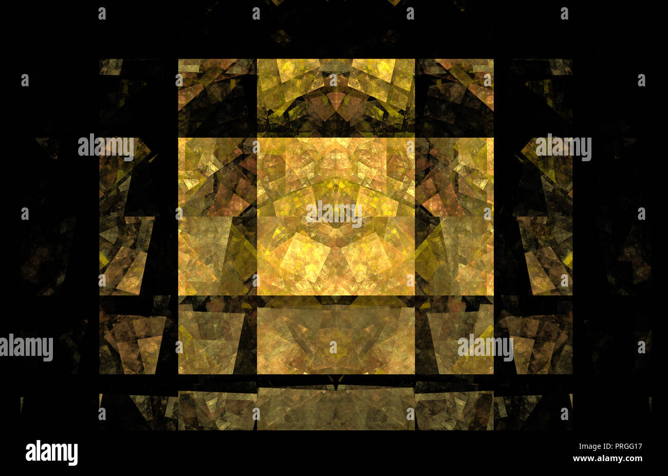 Yellow tile fractal background. Fantasy fractal texture. Digital art ...