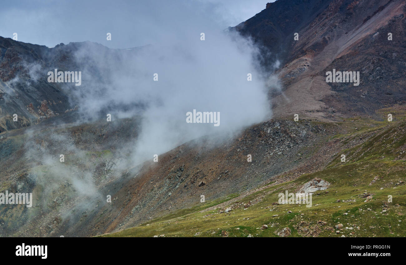 Barskoon Gorge, Beautiful view of the mountains, Kyrgyzstan, Central ...