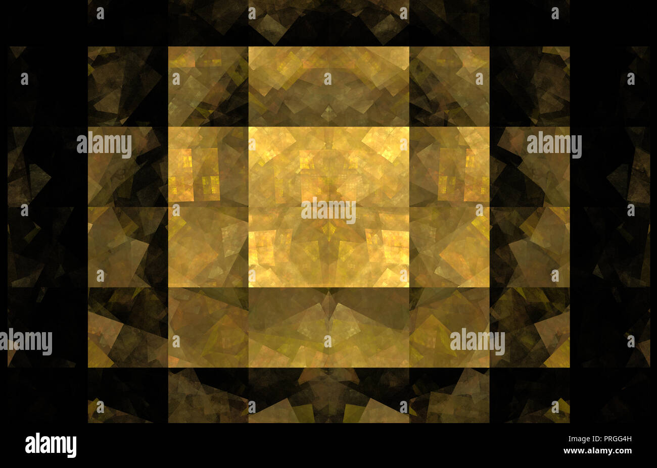 Yellow tile fractal background. Fantasy fractal texture. Digital art ...