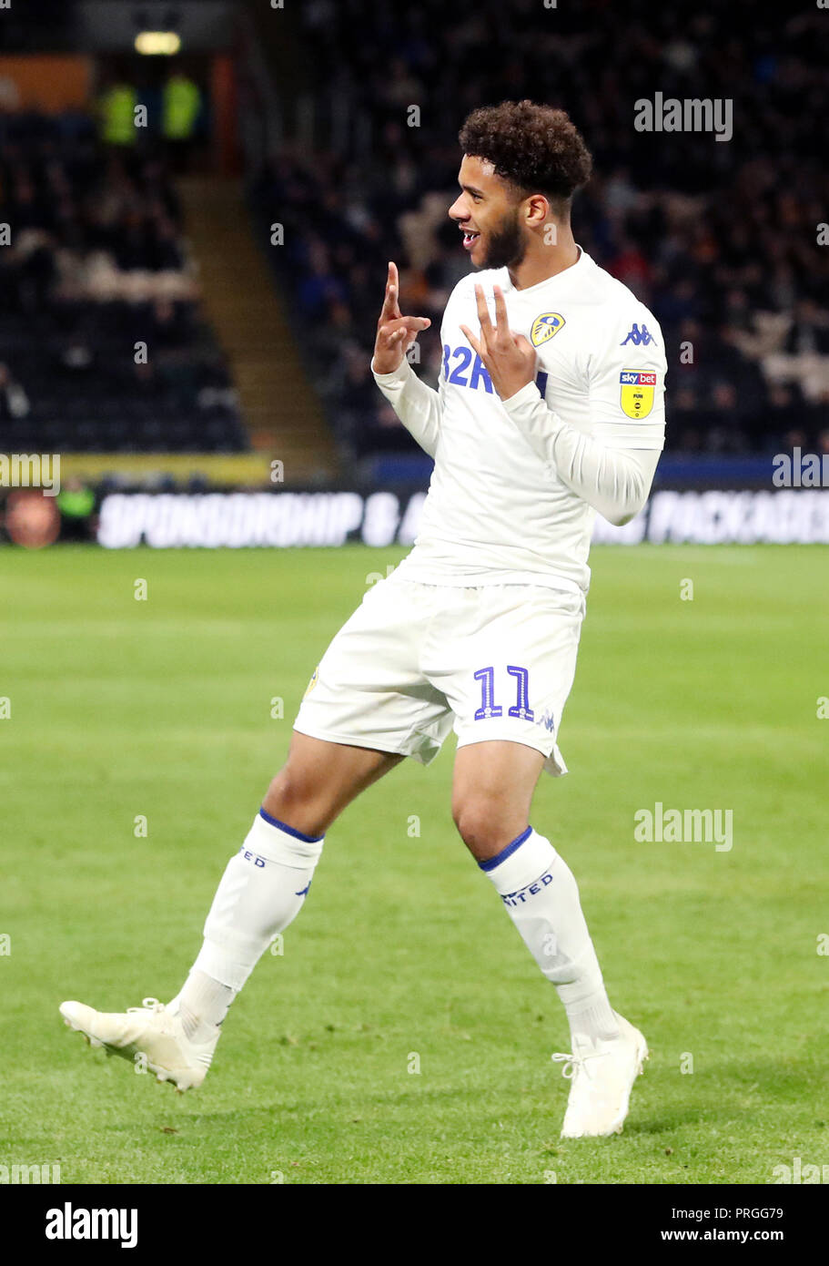 Leeds uniteds tyler roberts celebrates hi-res stock photography and ...
