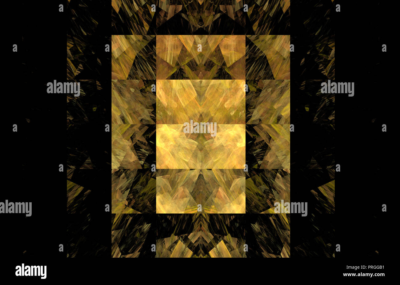 Yellow tile fractal background. Fantasy fractal texture. Digital art ...