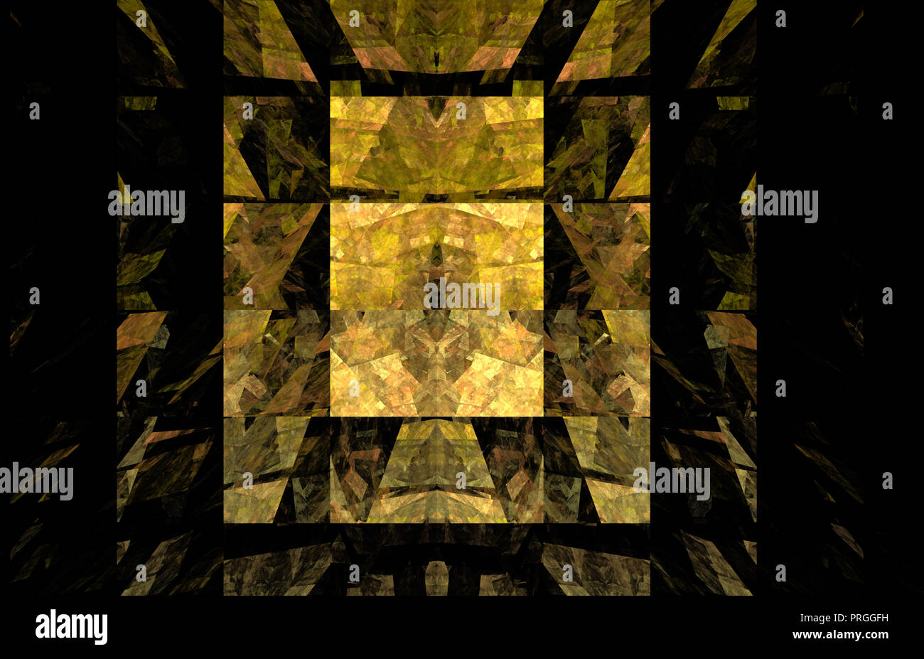 Yellow tile fractal background. Fantasy fractal texture. Digital art ...