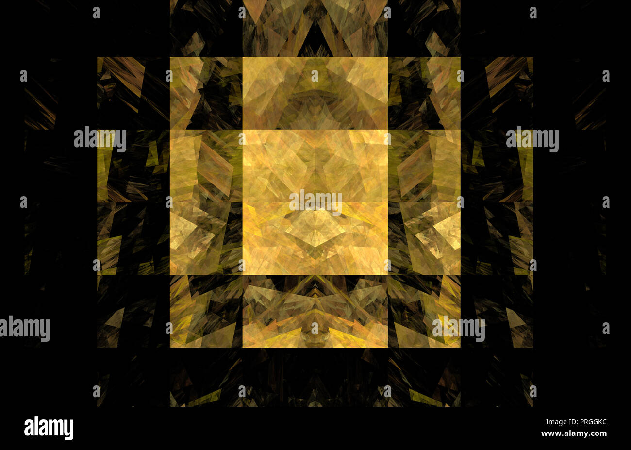 Yellow tile fractal background. Fantasy fractal texture. Digital art ...