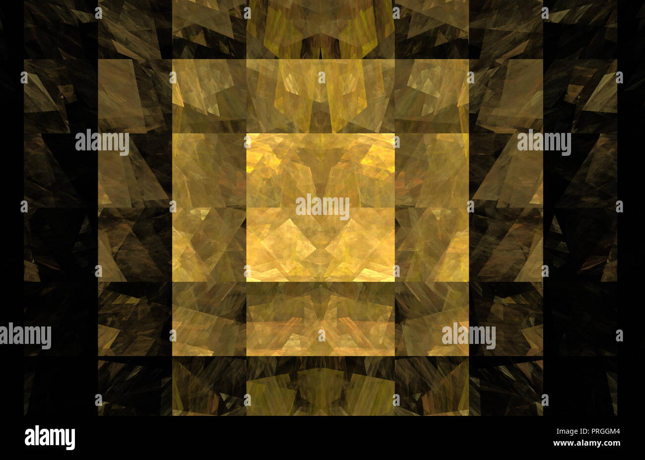Yellow tile fractal background. Fantasy fractal texture. Digital art ...