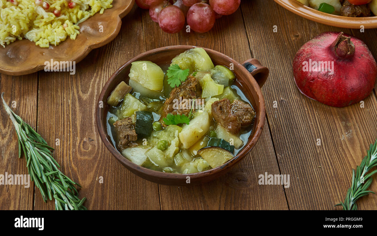 Kchuch, Armenian Lamb and vegetables in a clay pot, Armenian cuisine ...