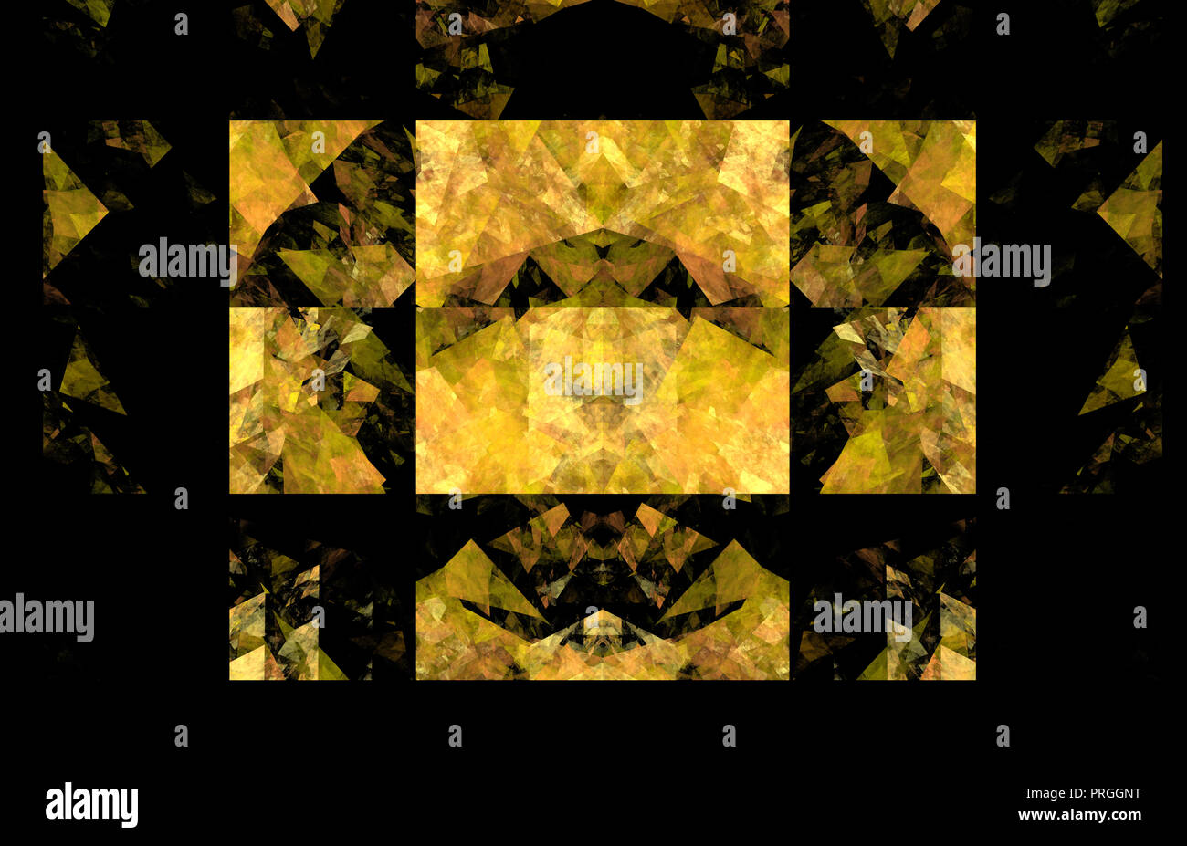 Yellow tile fractal background. Fantasy fractal texture. Digital art ...